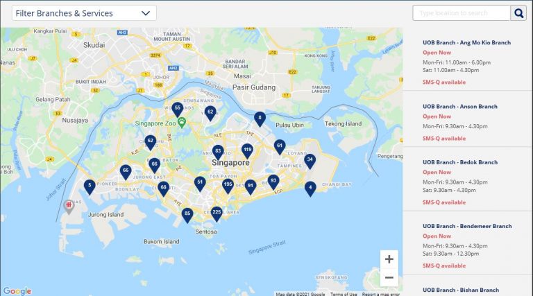 √ Find UOB Branch Locator and ATM in Singapore