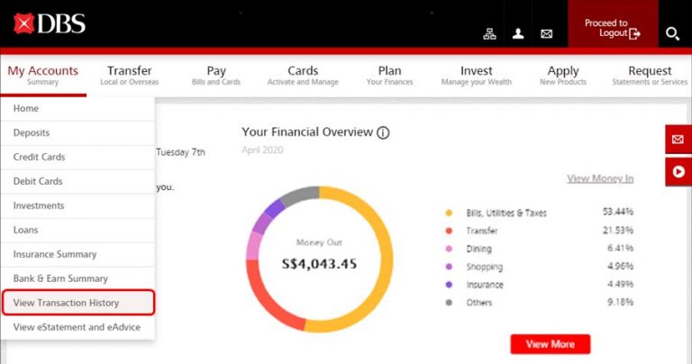 √ How to Check DBS/POSB Transaction History Online