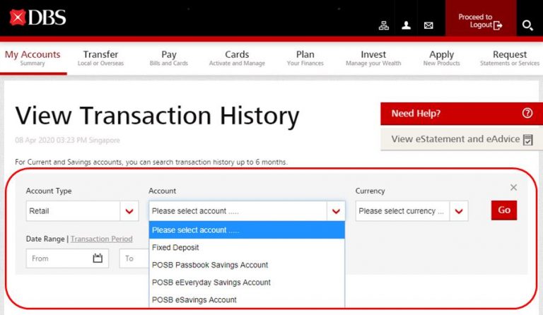 √ How to Check DBS/POSB Transaction History Online