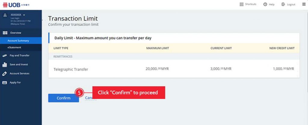 √ How to Change UOB Transfer Limit via Online Banking